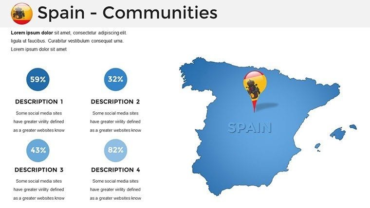 Spain PowerPoint Maps Template for Presentation