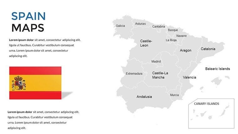 Spain PowerPoint Maps Template for Presentation