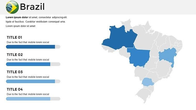 Brazil PowerPoint Maps Template for Presentation