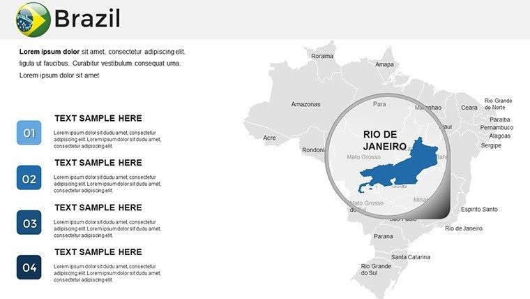 Brazil PowerPoint Maps Template for Presentation