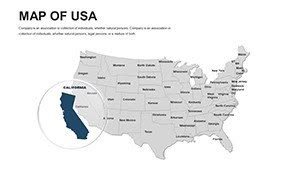 Editable USA Maps for PowerPoint Presentation: Download PPT