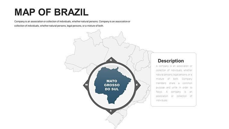 Brazil Editable PowerPoint Maps Template: Download PPT