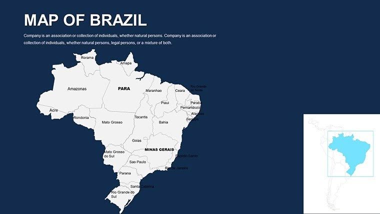 Brazil Editable PowerPoint Maps Template: Download PPT