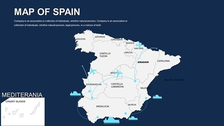 Editable Spain PowerPoint Maps Template: Download PPT