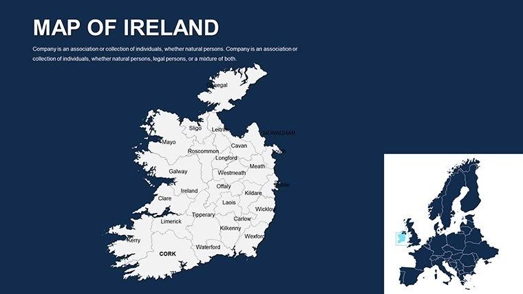 Editable Ireland PowerPoint maps | ImagineLayout.com