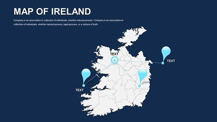 Editable Ireland PowerPoint maps | ImagineLayout.com
