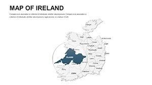 Editable Ireland PowerPoint maps | ImagineLayout.com