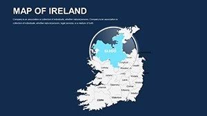 Editable Ireland PowerPoint maps | ImagineLayout.com