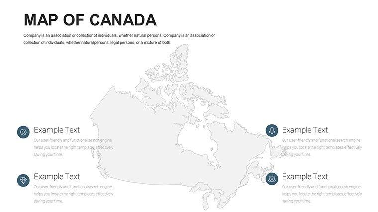 Editable Canada PowerPoint Maps Template for Presentation