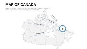 Editable Canada PowerPoint Maps Template for Presentation