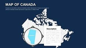 Editable Canada PowerPoint Maps Template for Presentation