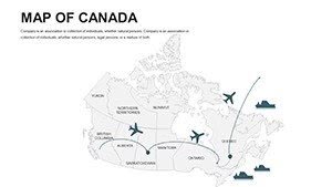 Editable Canada PowerPoint Maps Template for Presentation