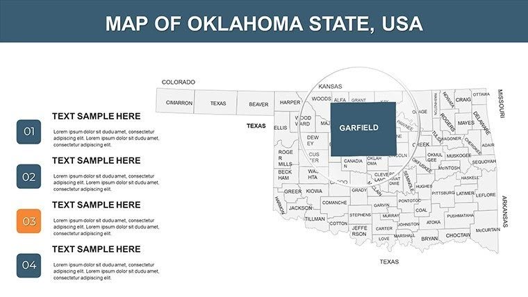 USA States PowerPoint Maps of Oklahoma Template: Download PPT
