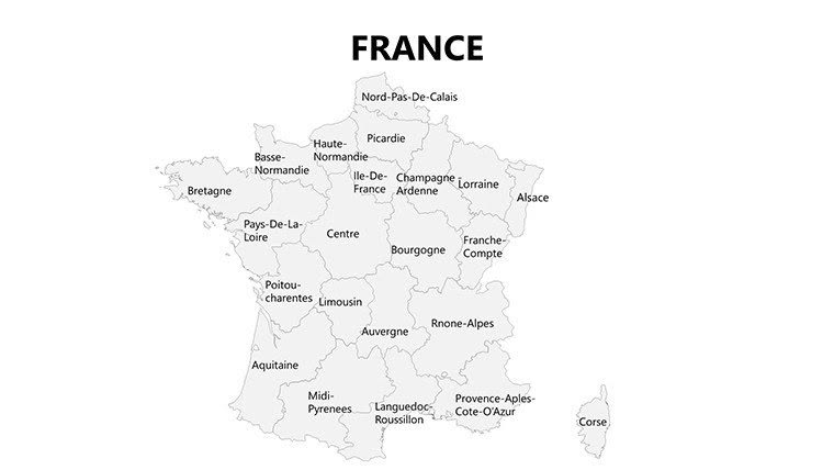 France Regions PowerPoint Maps: Download PPT