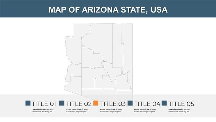 USA Arizona Counties PowerPoint Maps Template: Download PPT