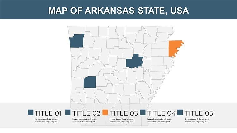 USA Arkansas with Counties PowerPoint Maps | Professional Presentation