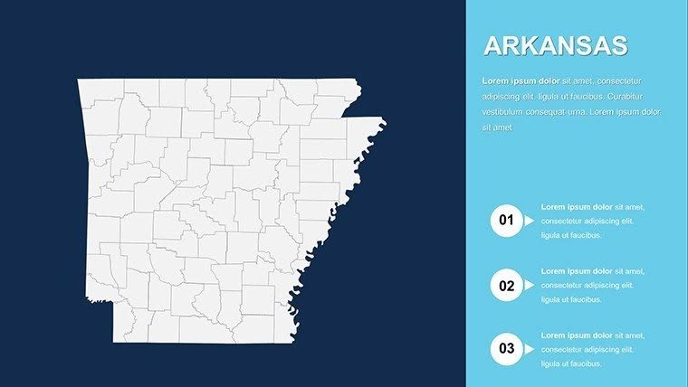 USA Arkansas with Counties PowerPoint Maps | Professional Presentation