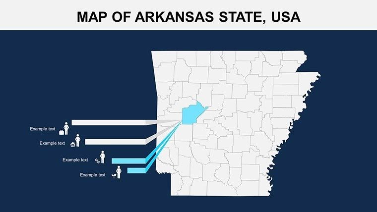 USA Arkansas with Counties PowerPoint Maps | Professional Presentation