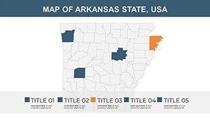 USA Arkansas with Counties PowerPoint Maps | Professional Presentation