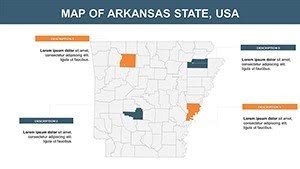 USA Arkansas with Counties PowerPoint Maps | Professional Presentation