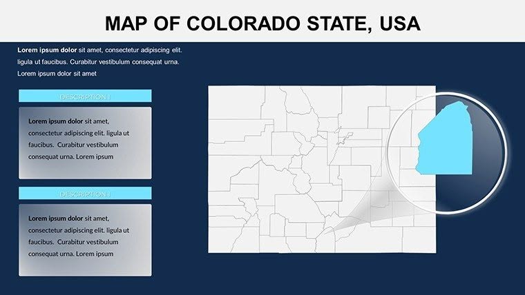 USA State Colorado Counties PowerPoint Maps Template