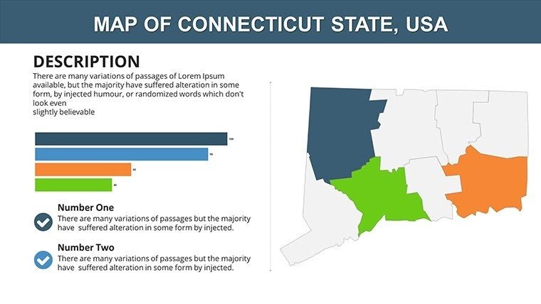 USA State Connecticut Counties PowerPoint Maps Presentation