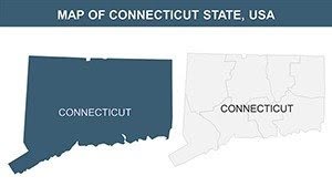 USA State Connecticut Counties PowerPoint Maps Presentation