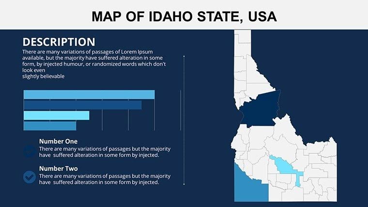 USA State Idaho Counties PowerPoint Maps Template