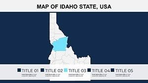 USA State Idaho Counties PowerPoint Maps Template