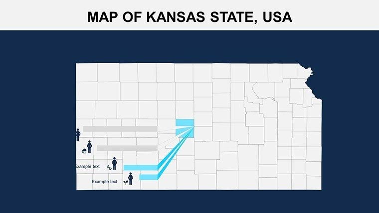 USA State Kansas Counties PowerPoint Maps Template