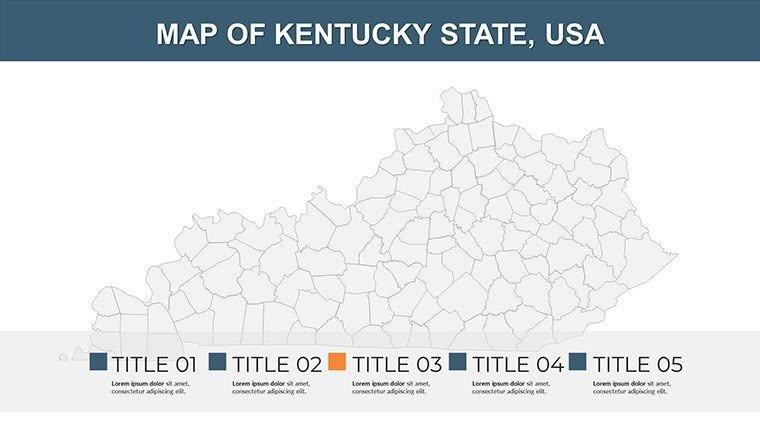 USA Kentucky Counties PowerPoint Maps Template