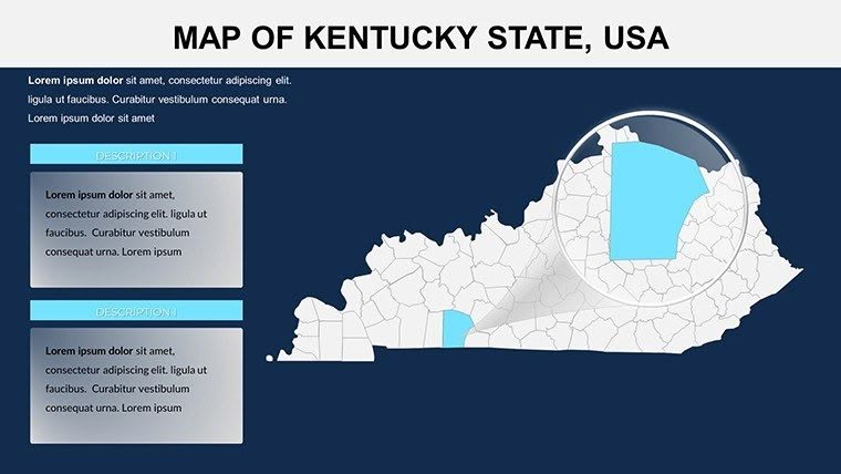 USA Kentucky Counties PowerPoint Maps Template