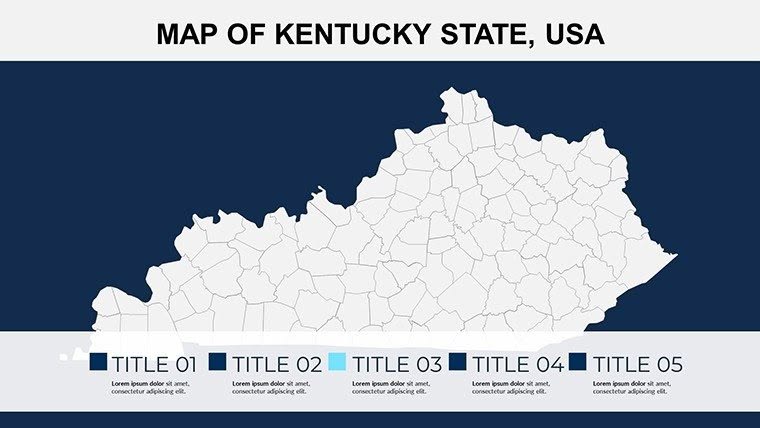 USA Kentucky Counties PowerPoint Maps Template