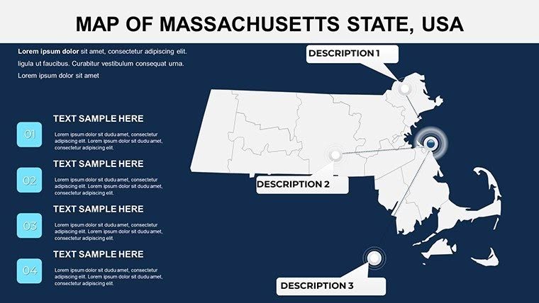 USA Massachusetts PowerPoint Maps: Download PPT