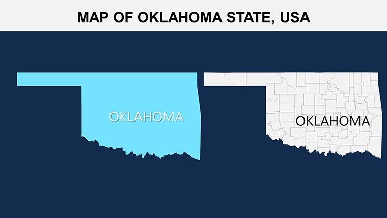 US State: Oklahoma PowerPoint Map Template for Presentation