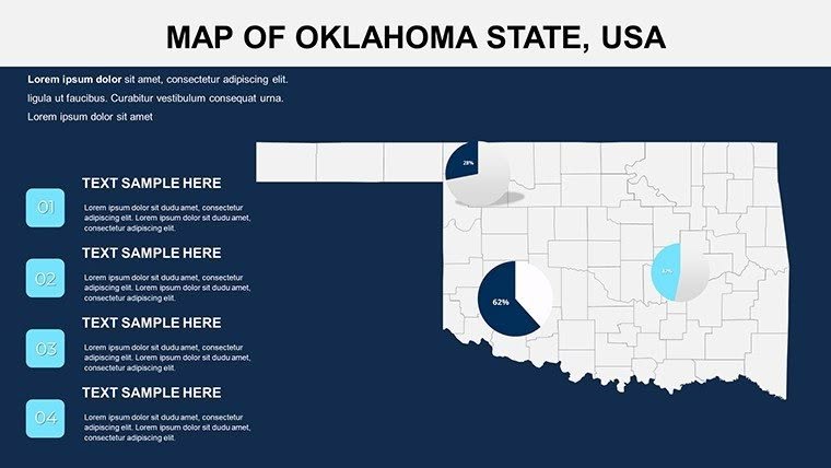 US State: Oklahoma PowerPoint Map Template for Presentation