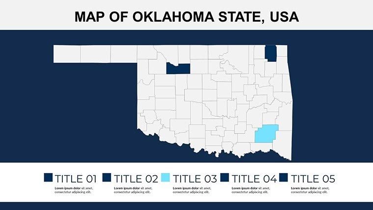 US State: Oklahoma PowerPoint Map Template for Presentation