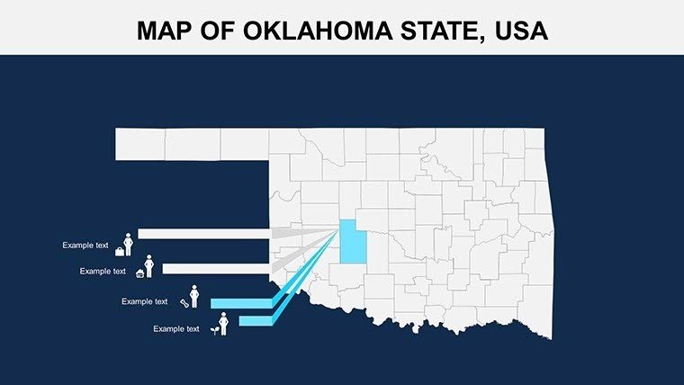 US State: Oklahoma PowerPoint Map Template for Presentation