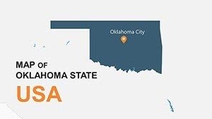 US State: Oklahoma PowerPoint Map Template for Presentation