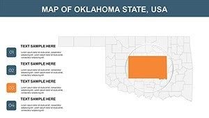 US State: Oklahoma PowerPoint Map Template for Presentation