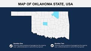 US State: Oklahoma PowerPoint Map Template for Presentation