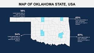 US State: Oklahoma PowerPoint Map Template for Presentation