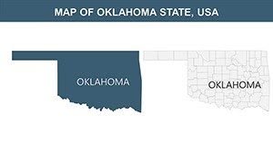 US State: Oklahoma PowerPoint Map Template for Presentation