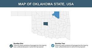 US State: Oklahoma PowerPoint Map Template for Presentation