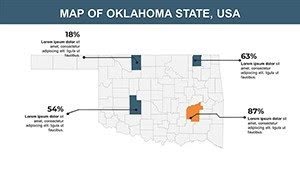 US State: Oklahoma PowerPoint Map Template for Presentation
