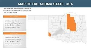 US State: Oklahoma PowerPoint Map Template for Presentation