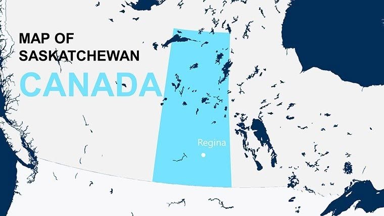 Download PowerPoint maps of Saskatchewan, Canada