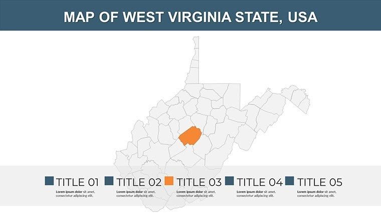 West Virginia USA PowerPoint Maps Template - Presentation