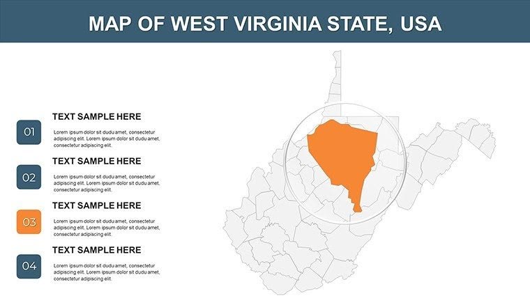 West Virginia USA PowerPoint Maps Template - Presentation