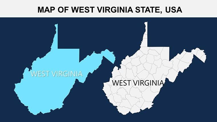 West Virginia USA PowerPoint Maps Template - Presentation